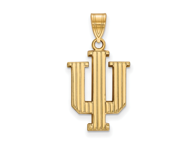 NCAA 14k Gold Plated Silver Indiana U Large Pendant | StackSocial