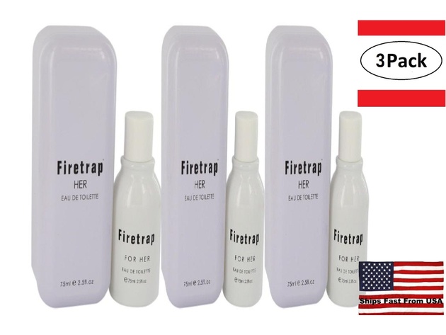 3 Pack Firetrap by Firetrap Eau De Toilette Spray 2.5 oz for Women ...