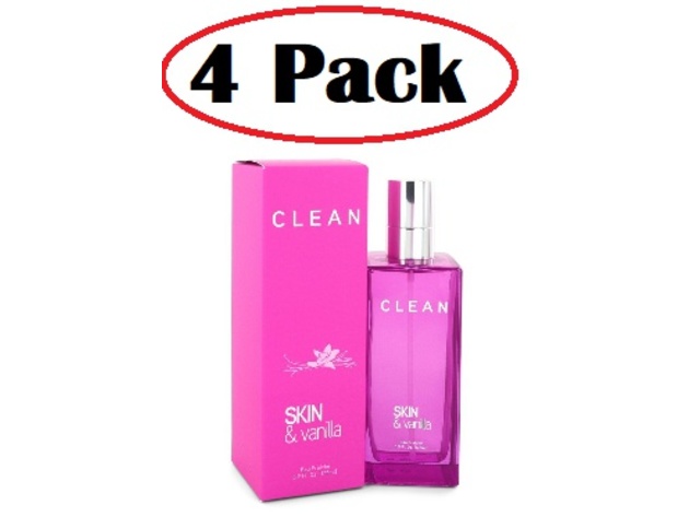 4 Pack of Clean Skin and Vanilla by Clean Eau Fraiche Spray 5.9 oz ...