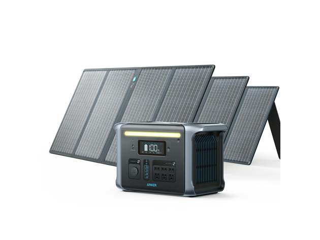 Anker 757 Solar Generator (PowerHouse 1229Wh with Solar Panels 300W ...