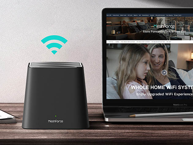 Meshforce M3s Mesh Wi-Fi System (Black) | StackSocial