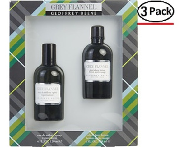 GREY FLANNEL by Geoffrey Beene EDT SPRAY 4 OZ & AFTERSHAVE LOTION 4 OZ ...