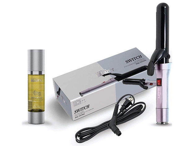 Cortex Beauty Switch Curling Iron & Argan Oil Hair Serum Bundle ...