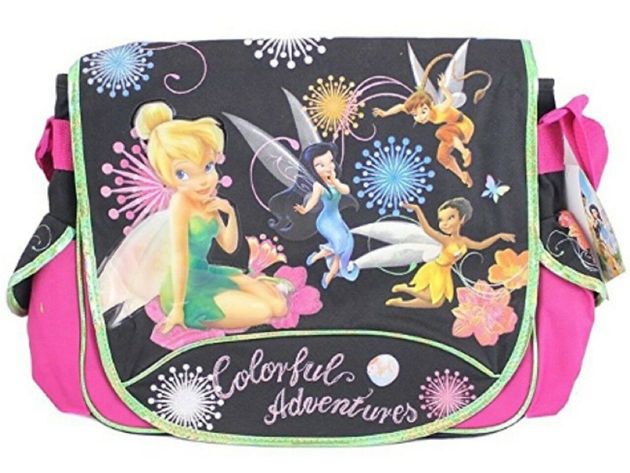 Tinkerbell Large Cloth Messenger Backpack Laptop Bag Sling - with ...