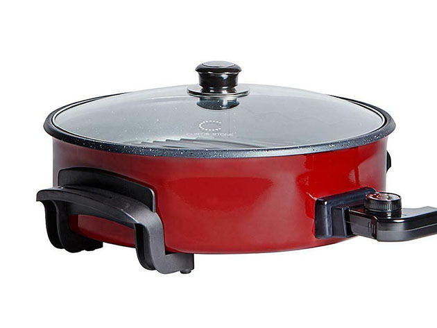 Curtis Stone Dura-Electric Nonstick 14" Rapid Skillet (Red) | Joyus