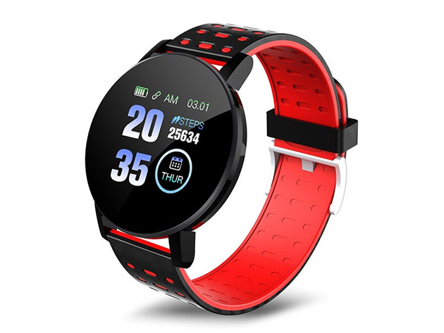 Color Screen Fitness Tracker Smartband (Red) | Android Authority