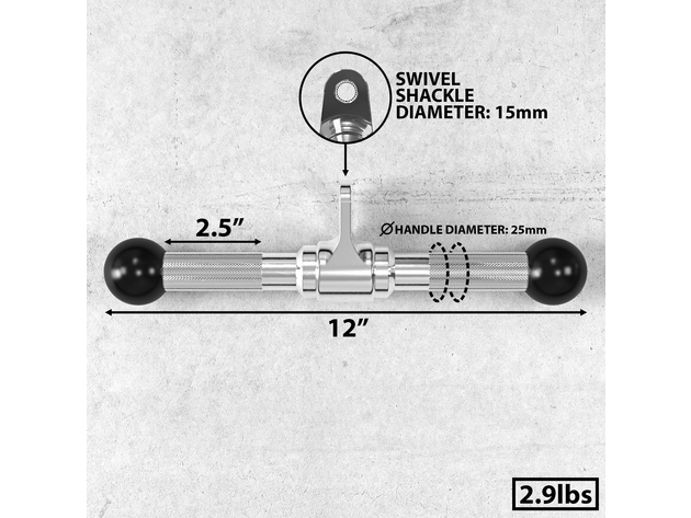 Synergee Straight Bar Cable Attachment - 12 Inch | Black Enterprise