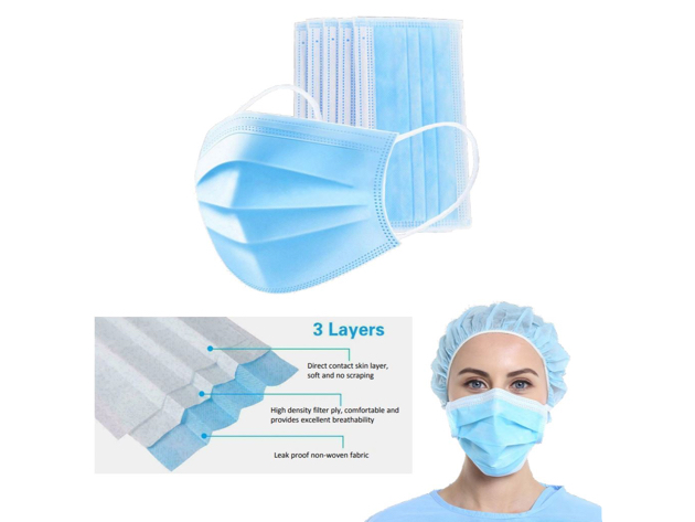 50 Pack Face Masks Type 2R Medical Disposable BMD2 | StackSocial