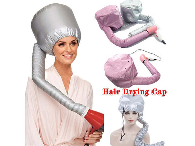 Portable Soft Hair Drying Cap Bonnet Hood Hat Blow Dryer | StackSocial