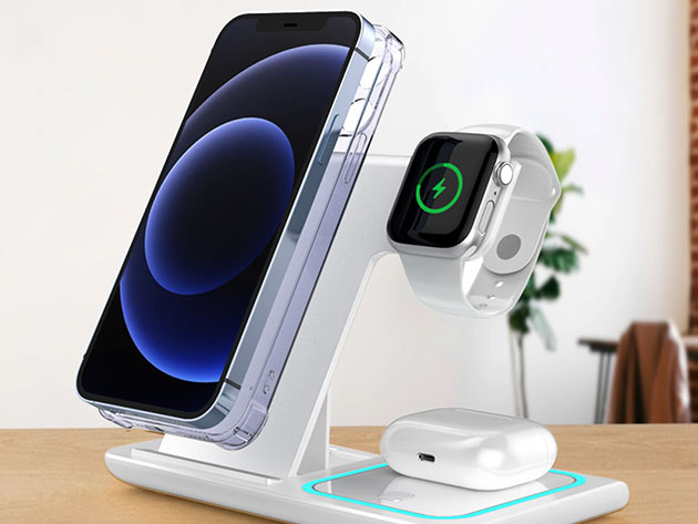 3-in-1 Adjustable Wireless Charging Stand (White) | Android Authority