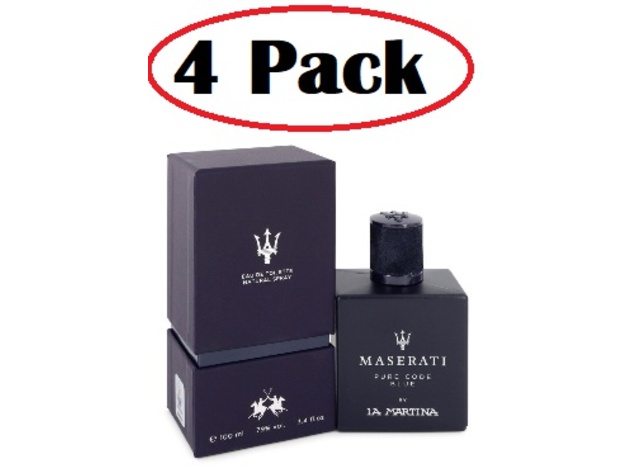 4 Pack of Maserati Pure Code Blue by La Martina Eau De Toilette Spray 3 ...