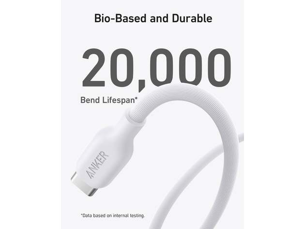 Anker 541 USB-C to Lightning Cable (Bio-Based) 3ft / Aurora White | Android Authority