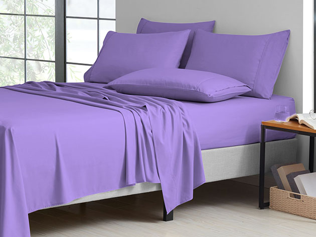 6-Piece Bamboo-Blend Comfort Luxury Sheet Set (Periwinkle/Full) | Boing ...