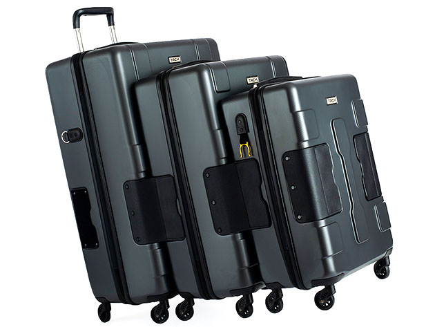 Tach Tuff Attachable Hard Luggage Set | New Atlas