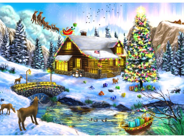 Christmas Scenery Jigsaw Puzzles 1000 Piece | StackSocial