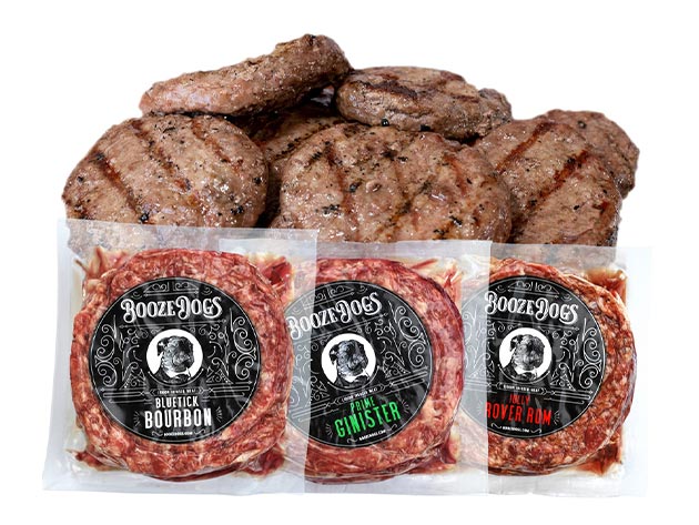 Booze Dogs Boozy Burger Variety (3lbs.) | StackSocial