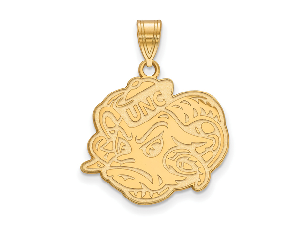 14k Gold Plated Silver North Carolina Large Mascot Pendant | StackSocial