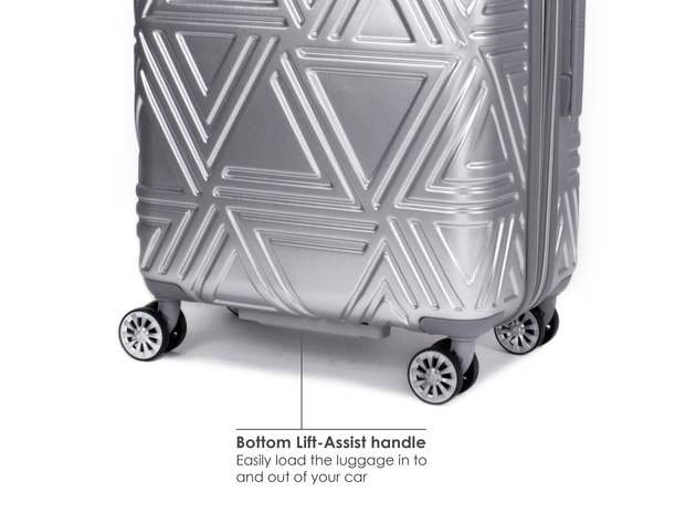 Contour 3 Piece Luggage Set Silver | StackSocial