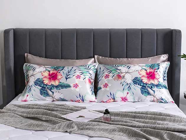 Satin Floral Pillowcase (2-Pack) | StackSocial