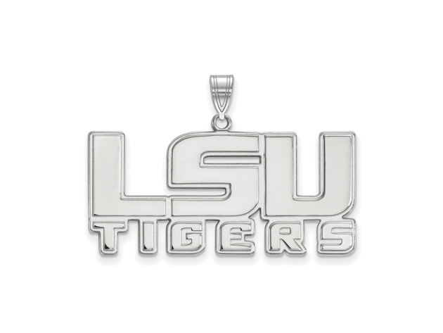 Sterling Silver Louisiana State Large 'LSU TIGERS' Pendant | StackSocial