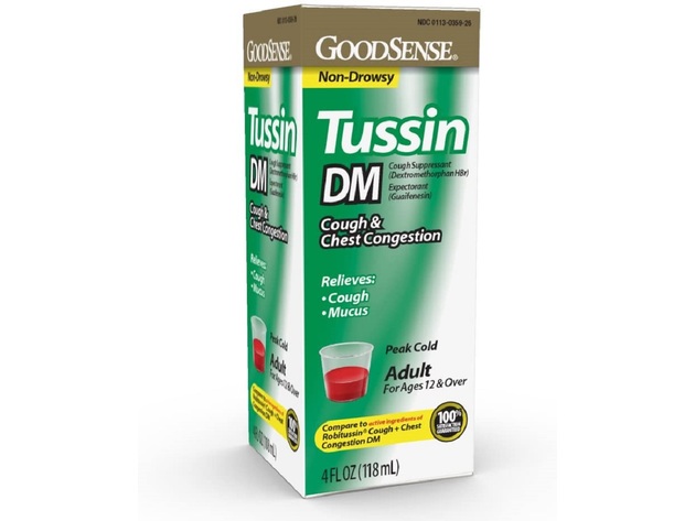 Tussin DM Cough Suppressant and Expectorant Cough Syrup, Relieves Cough ...