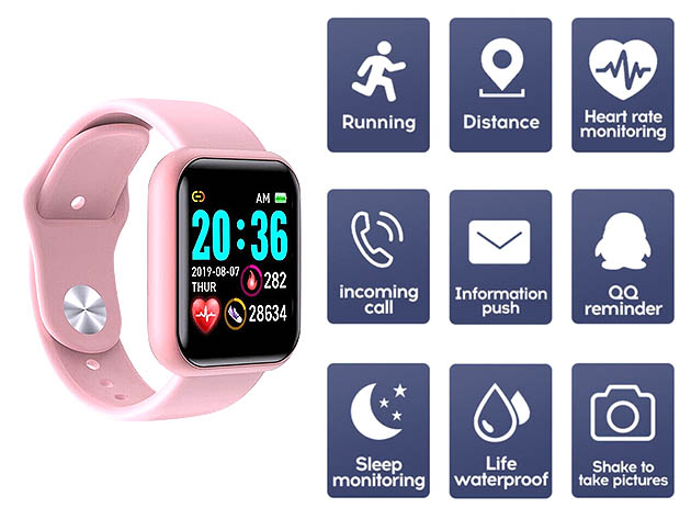 D20 Waterproof Smart Watch (Pink) | New Atlas