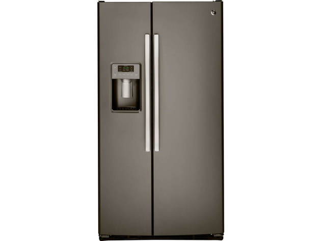 GE GSS25GMHES 25 Cu. Ft. Slate Side-by-Side Refrigerator | StackSocial
