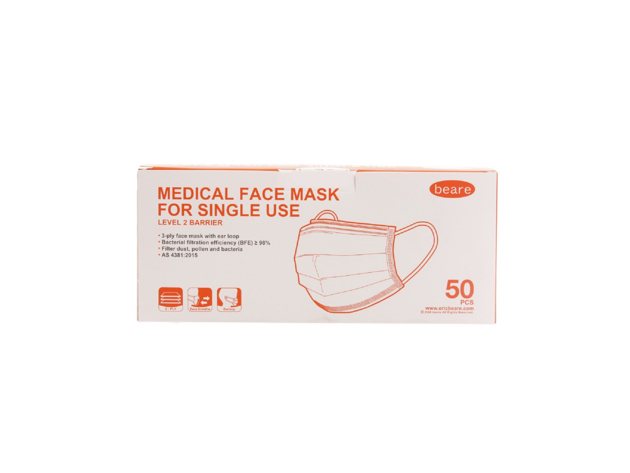 50 Pack Face Masks Type 2R Medical Disposable BMD2 | StackSocial