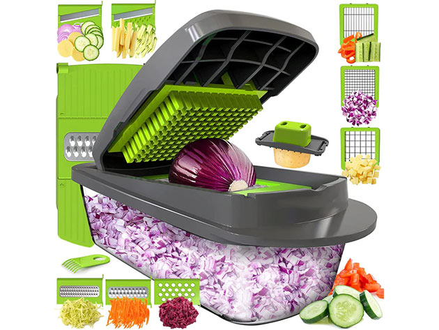 8-Blade Veggie Chopper with Container | StackSocial