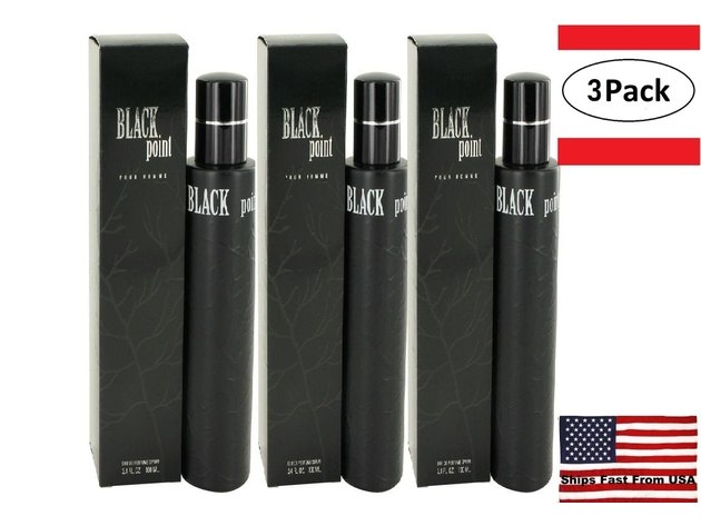 3 Pack Black Point by YZY Perfume Eau De Parfum Spray 3.4 oz for Men ...