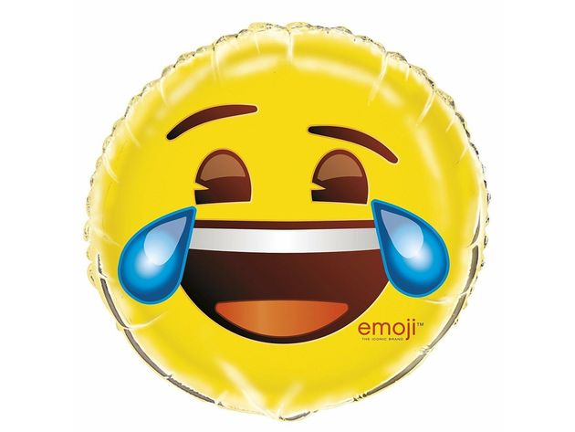 Emoji 18 Inch Round Foil Helium Metallic Balloon - Crying Laughing ...