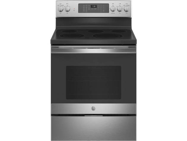 GE JB735SPSS 5.3 Cu. Ft. Stainless Steel Electric Convection Range with ...