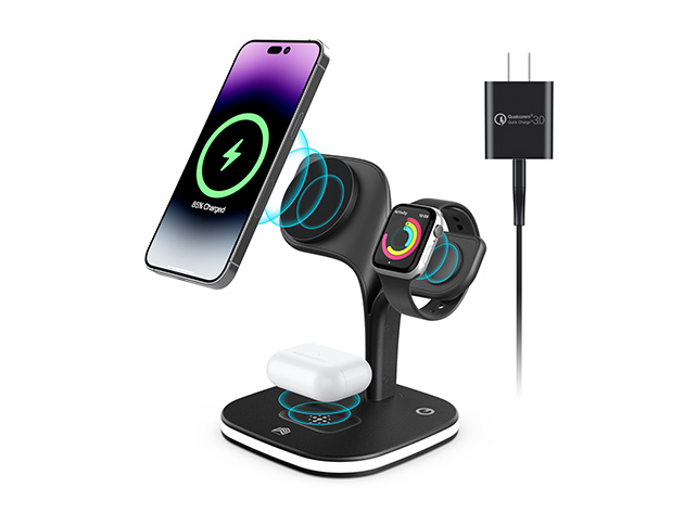 5-in-1 Magnetic Wireless Charger (Compatible with Apple MagSafe ...
