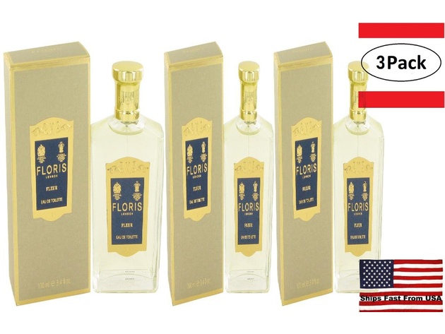 3 Pack Floris Fleur by Floris Eau De Toilette Spray 3.4 oz for Women ...