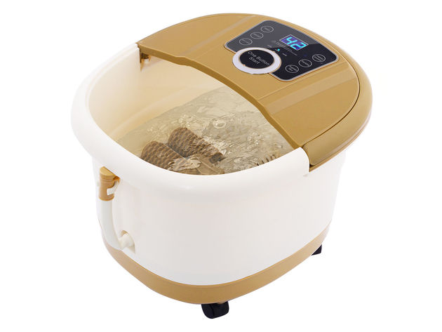 Costway Portable Foot Spa Bath Massager Bubble Heat LED Display ...