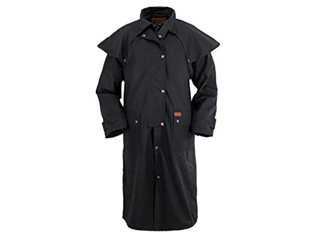 Outback Trading 100% Cotton Oilskin Unisex Duster Large Black ...