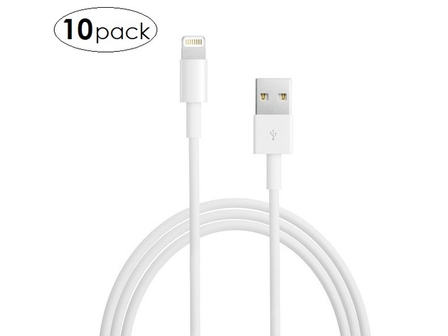 Apple 2 Meter (6 Feet Long) Lightning to USB Cable - White (10 Pack ...