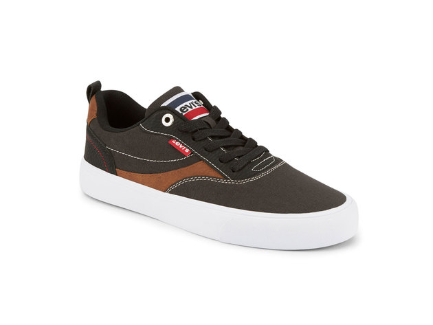 Levi's Mens Lance Lo Olympic Fashion Sneaker Shoe - 8 M Black/Red ...